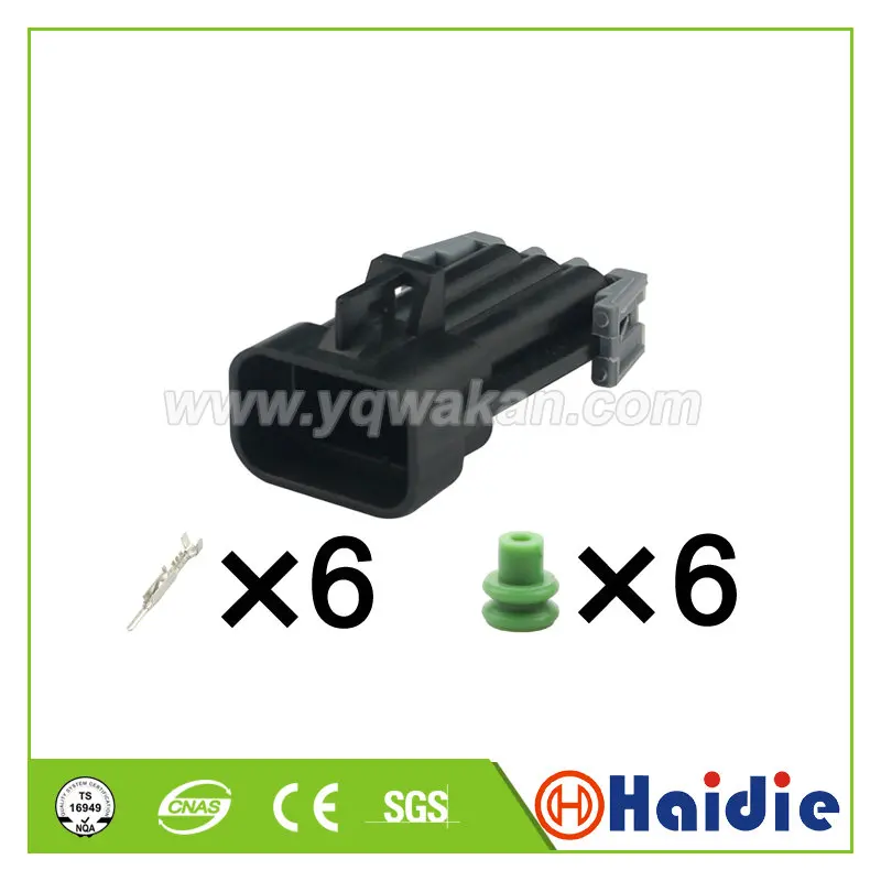 自動車用防水電源コネクタ,2セット,6ピン,自動車用ワイヤーハーネス,12124107|connector 6p|connector ...