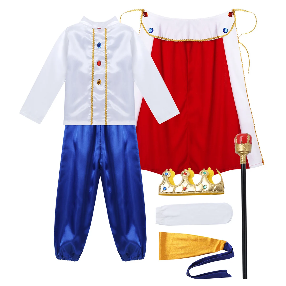 Prince Cloak Crown Cosplay Costume For Kids - AllCosplay.com