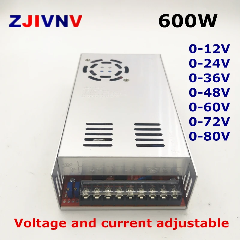 Adjustable Voltage And Current Switching Power Supply 600w Output 0-12v ...