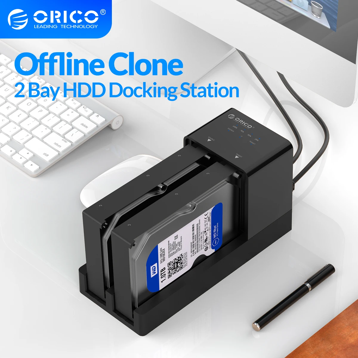 Orico 2 Bay 2.5 3.5 Inch Usb 3.0 Hdd Enclosure Offline Clone Hdd ...