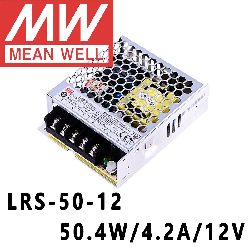 Mean Well LRS-50-12 meanwell 12VDC/4.2A/50W Single Output Switching ...
