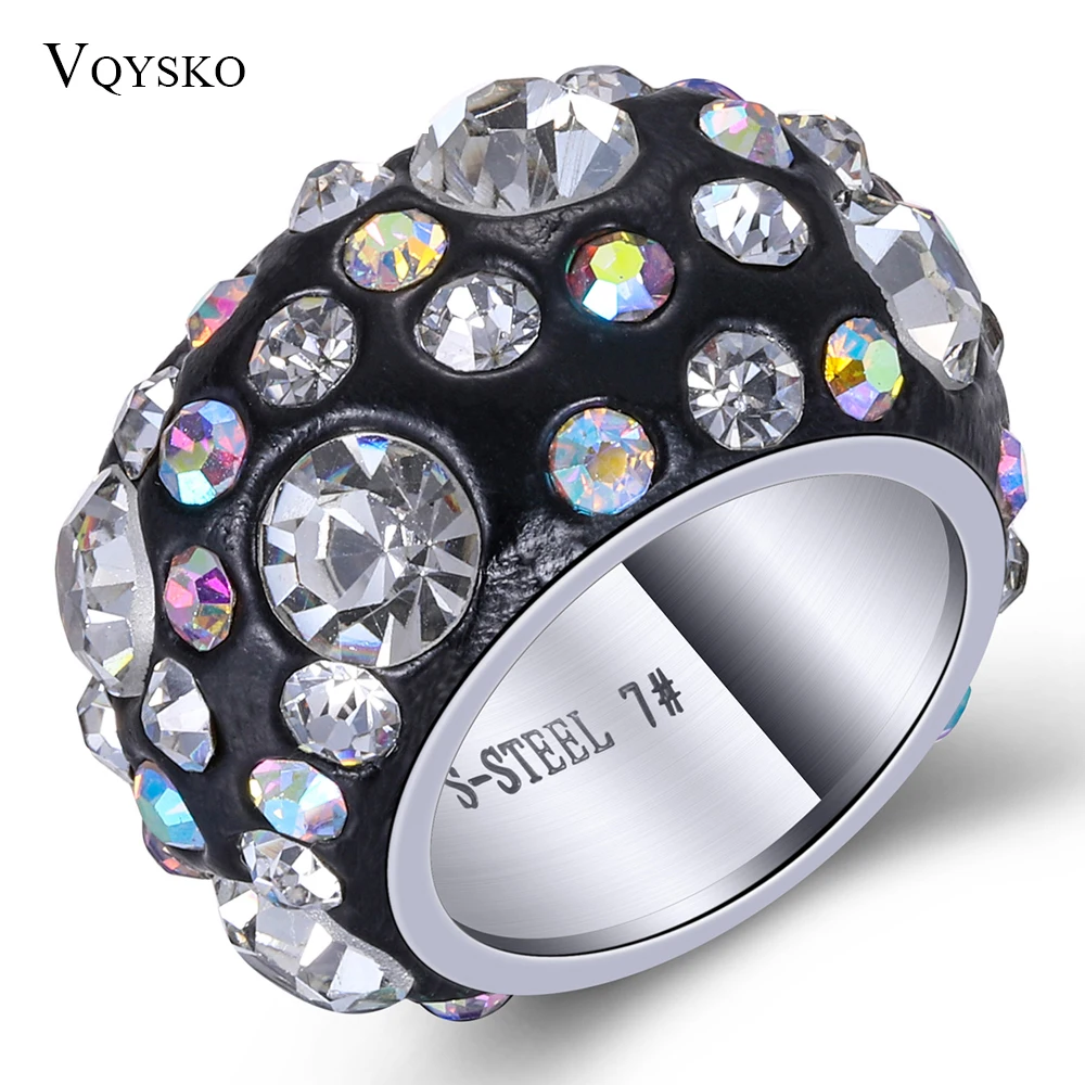 Fashion-Crystal-Rings-For-Women-Wholesale-Stainless-Steel-Core-Jewelry ...