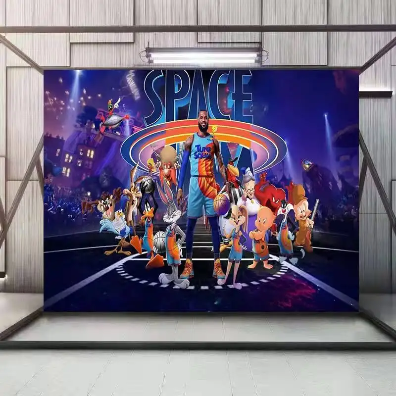 Space Jam Cartoon Theme Kid Birthday Party Supplies Decoration ...