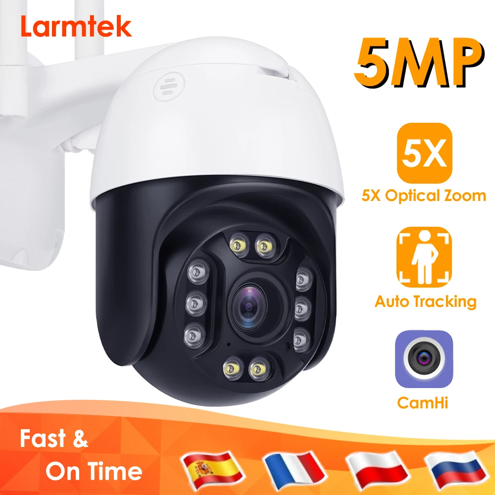 5MP IP Camera Outdoor 5X Optical Zoom 1080P CCTV WiFi Home Security ...