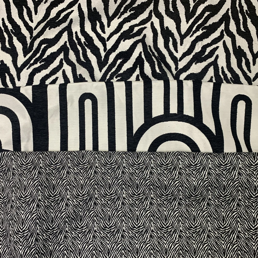 Modern Sofa Bed Zebra Print Upholstery Fabric