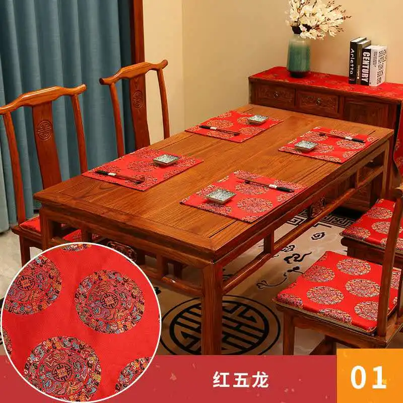 41x31cm Luxury Rectangle Chinese Jacquard Table Placemat Wedding ...