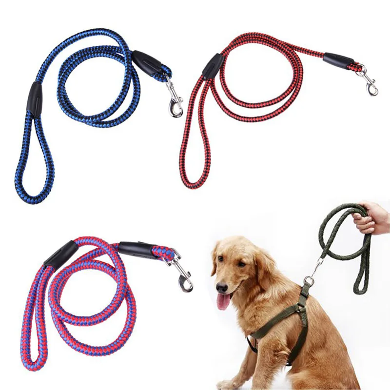 Strong Pet Dog Braided Nylon Rope Soft and Comfortable Dogs Leash Lead ...