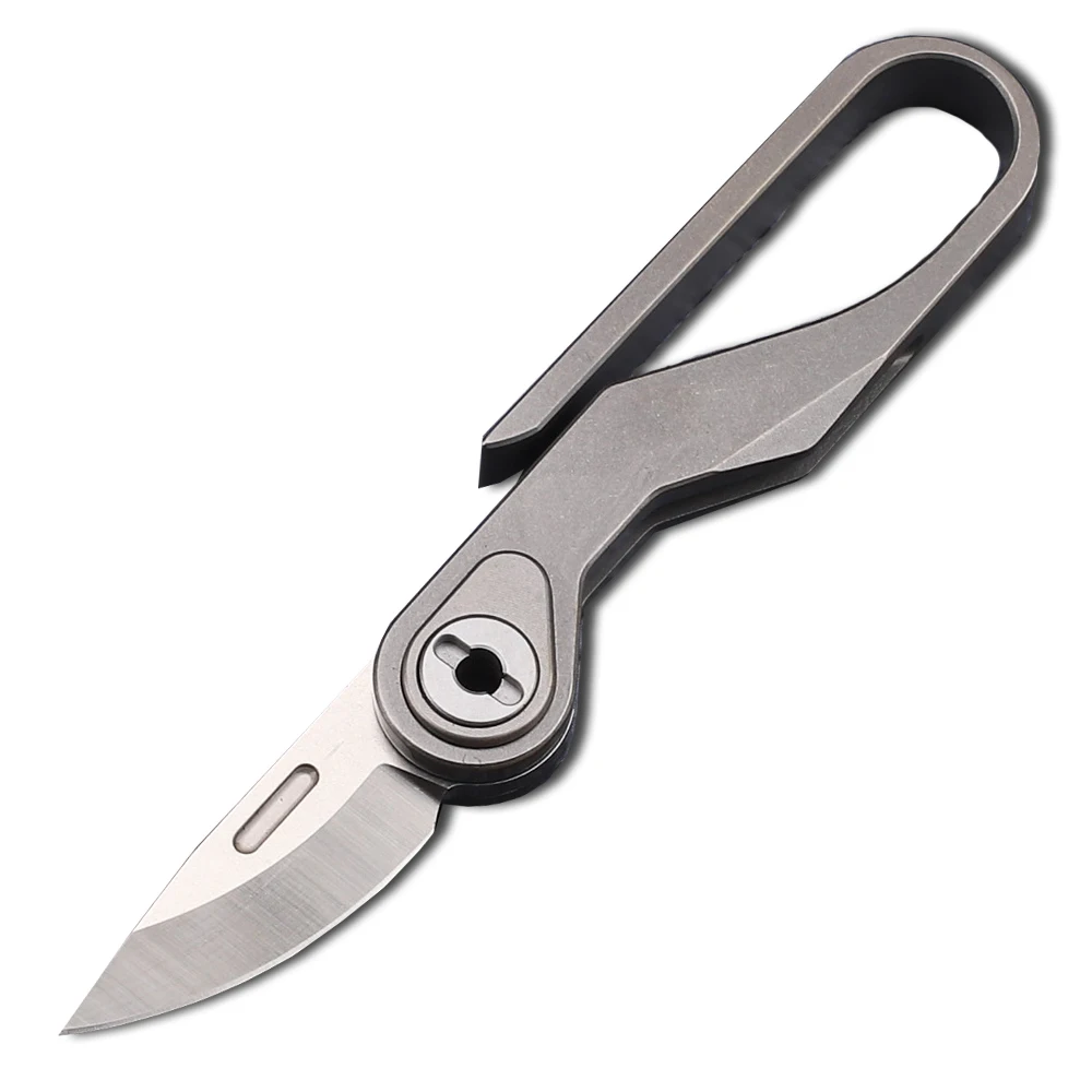 Neue M390 Klinge Mini TC4 Titan Legierung Griff Keychain Tragbare ...