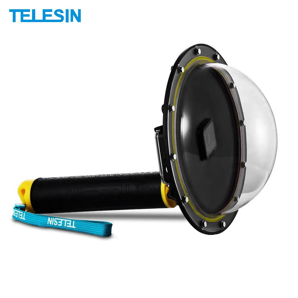TELESIN Waterproof Dome Port Lens Cover Kit Set with Waterproof Housing ...