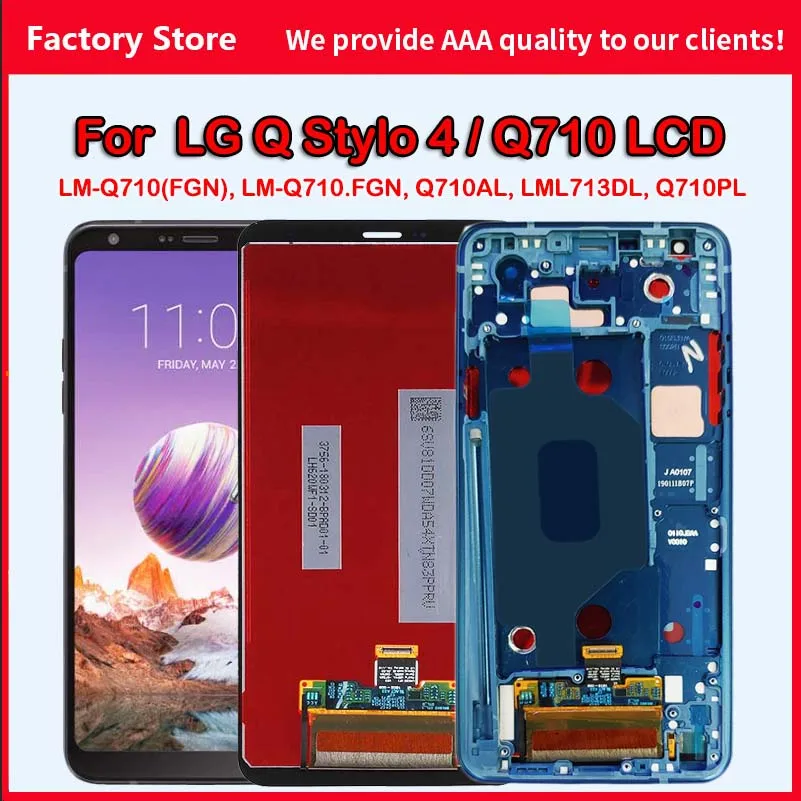 6.2 aaa aaa aaa qualidade lcd para lg q stylo 4 LM-Q710 (fgn) LM-Q710.FGN q710al lml713dl q710pl ...