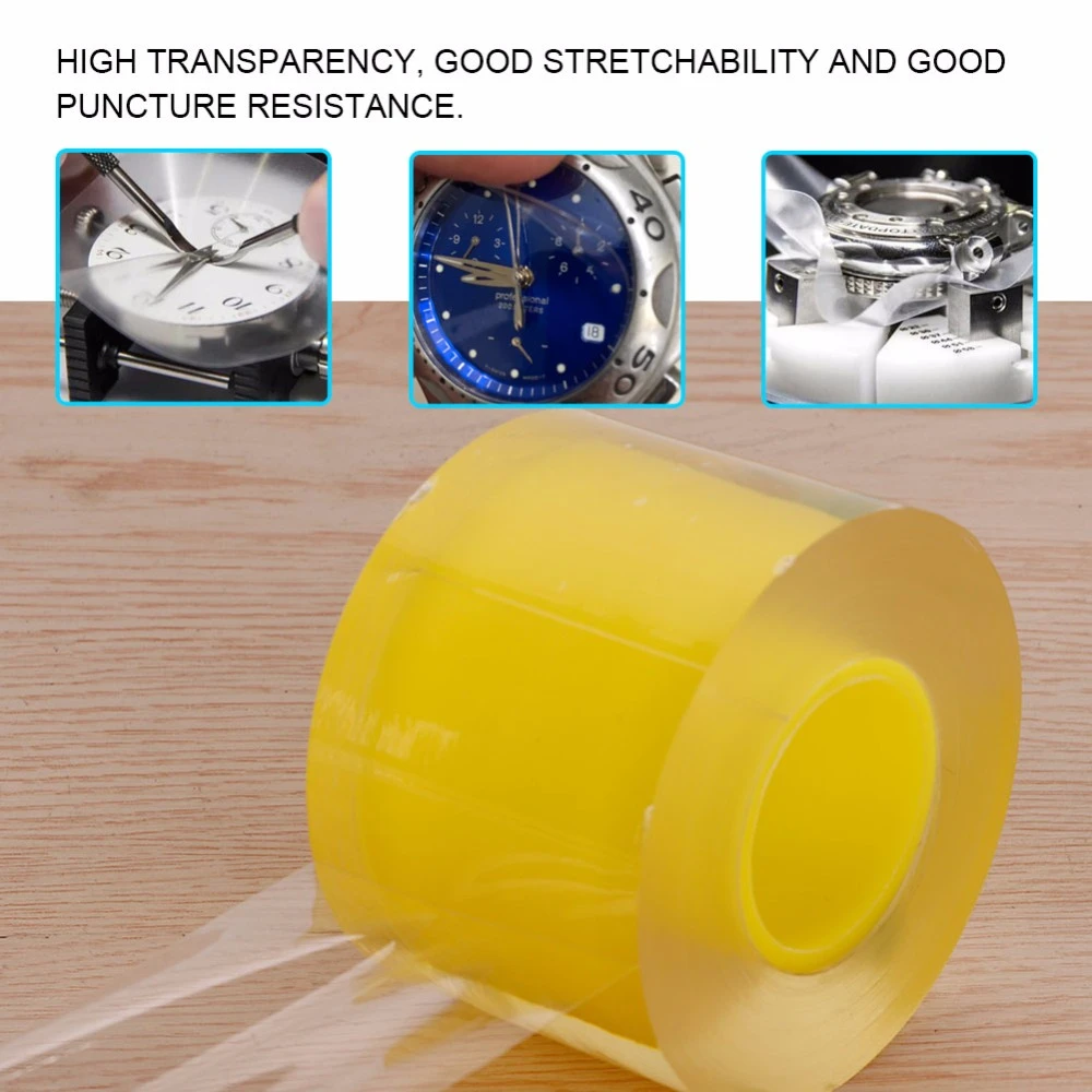 1 Roll 50mm Transparent Anti-static Protective Film Watch Jewelry Pvc ...