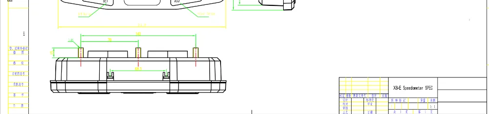 X8-E Electric Motorcycle Digital Speedometer 48v - 96v for E-car Hall - E Smart Way