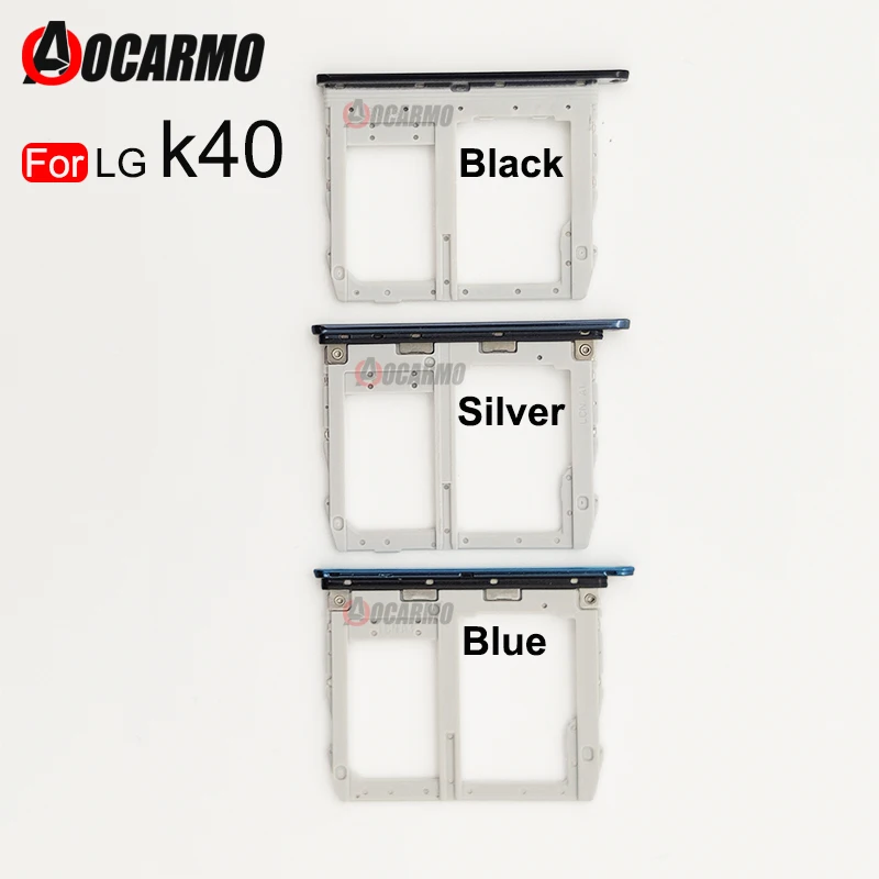 Aocarmo-For-LG-K40-K12-Plus-K12-Sim-SD-Card-Reader-Holder-Tray-Slot ...