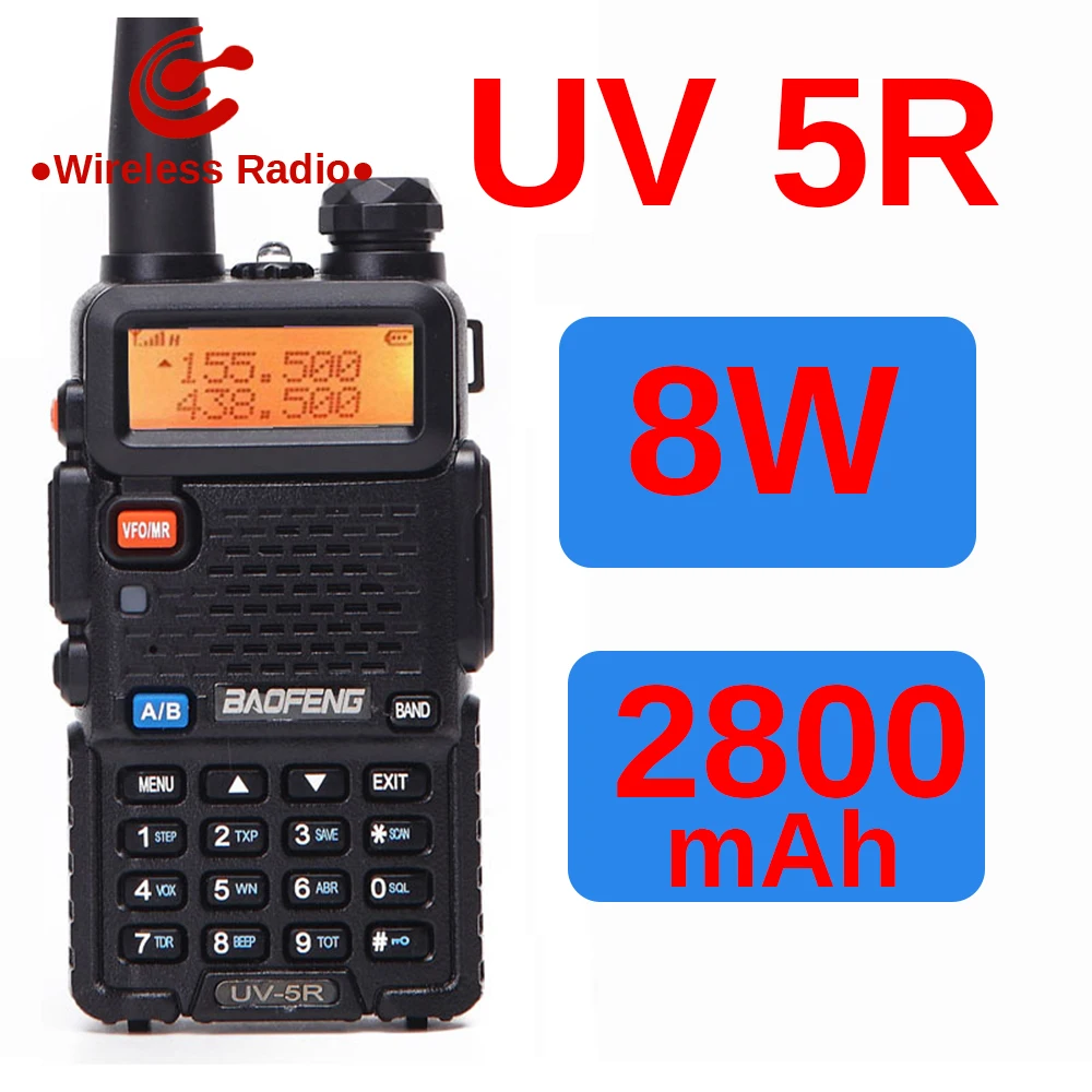 Baofeng walkie talkie de doble banda, comunicador de Radio bidireccional, transceptor de Radio ...