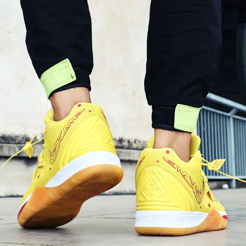 Новинка года: Баскетбольная обувь Kyrie 5 Spongebob Irving, высокое ...