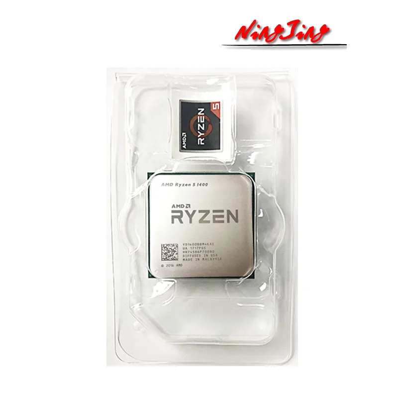 AMD Ryzen 5 1400 R5 1400 3.2 GHz Quad Core CPU Processor YD1400BBM4KAE ...