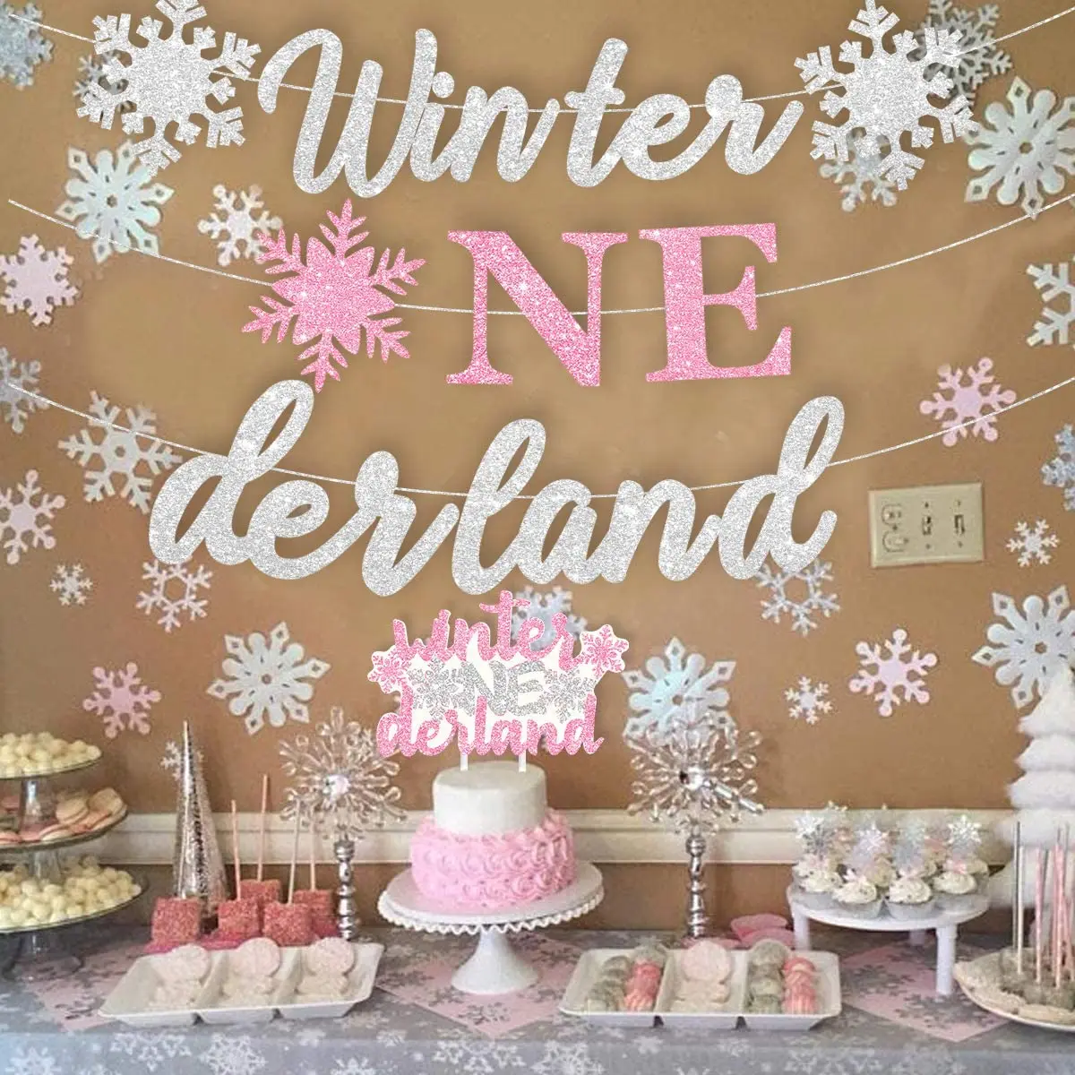 Snowflake 1st Birthday Cake