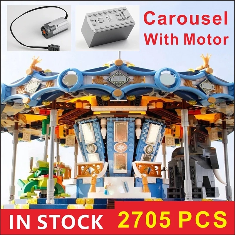 2705PCS With Motor Building Blocks 15036 Carousel Kid DIY Toys Birthday ...