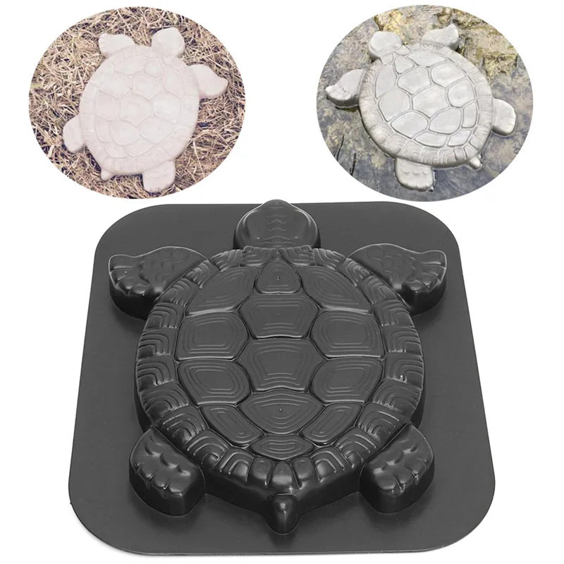 Turtle Path Mold Concrete Stepping Stone Plastic Cement Manually Paving ...