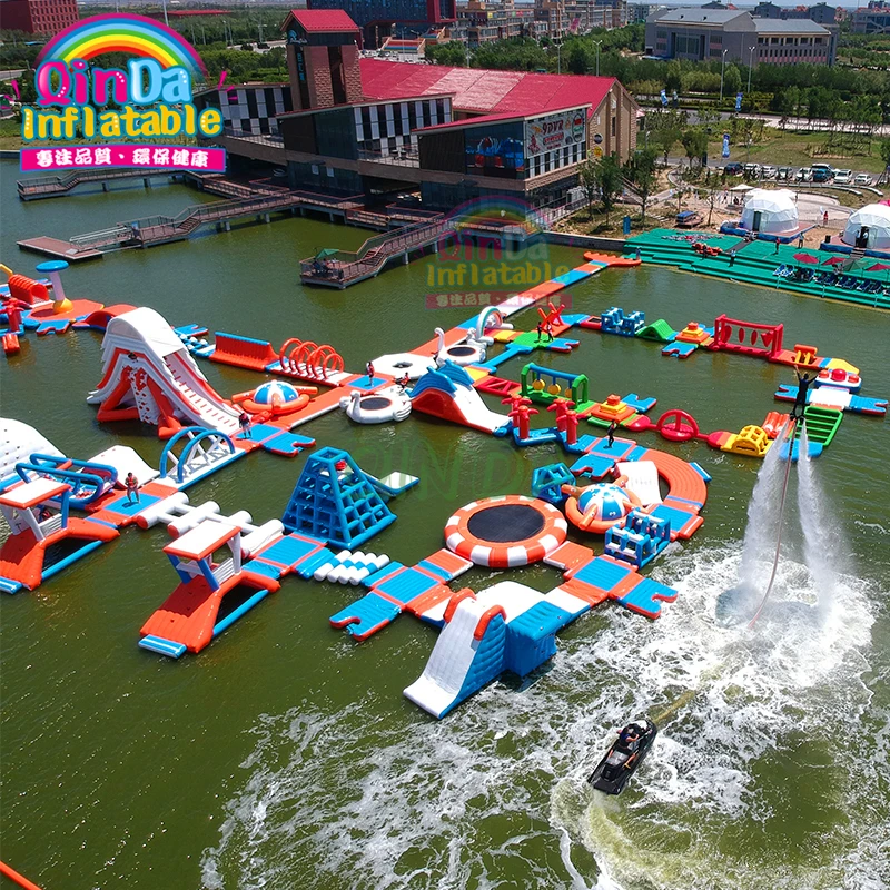 Floating Obstacle Course Inflatable Water Park Aqua Inflatable Water ...