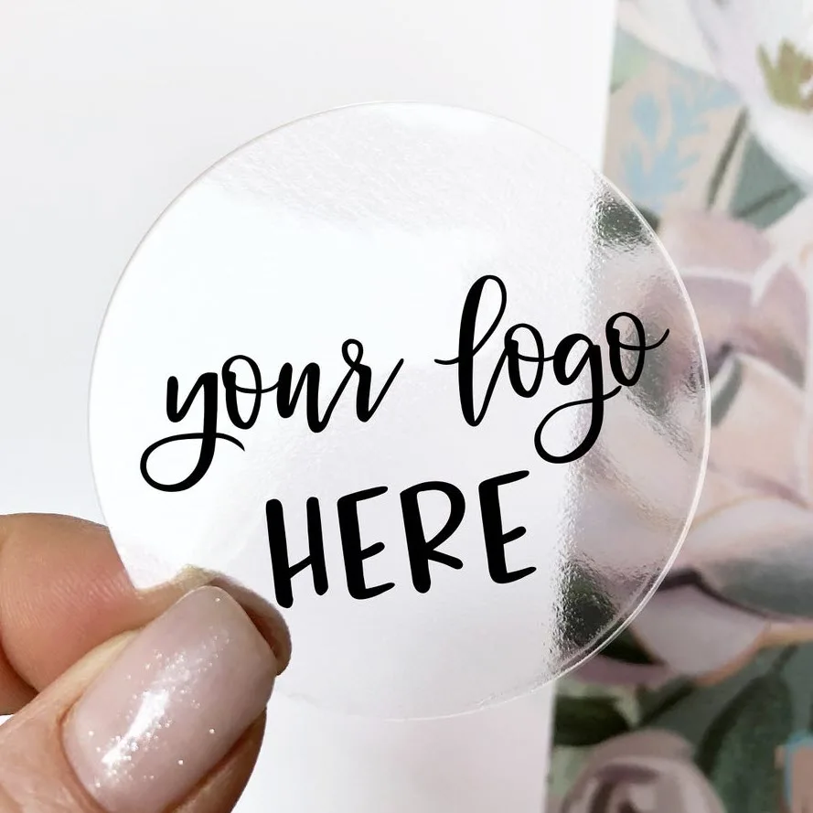 Clear Stickers, Personalized Labels, Custom Stickers, 100 Pieces, Logos ...