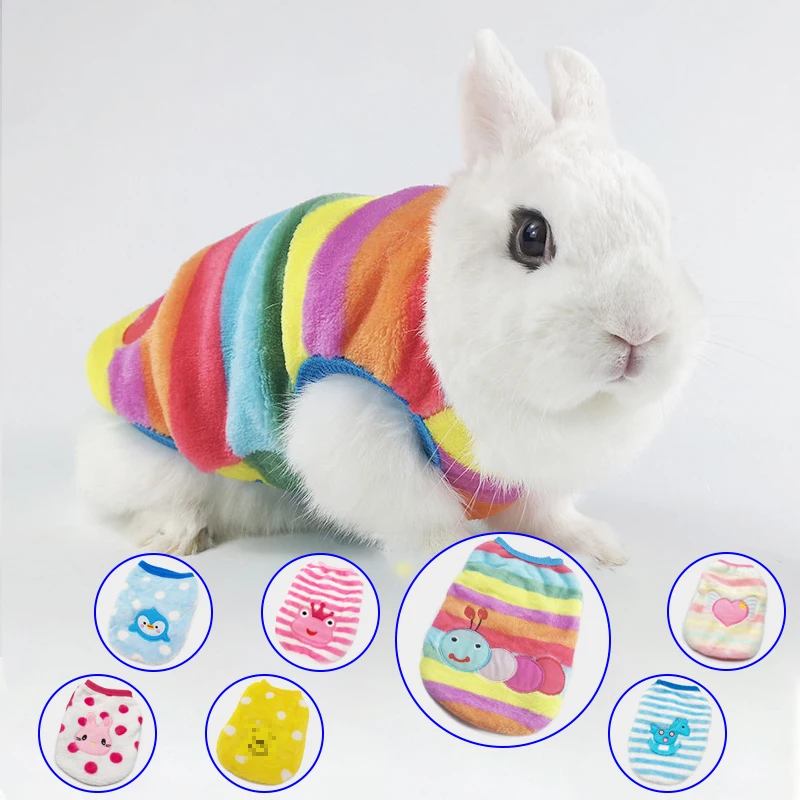 Rabbit Flannel Warm Vest Bunny Autumn And Winter Clothes Cute Little ...