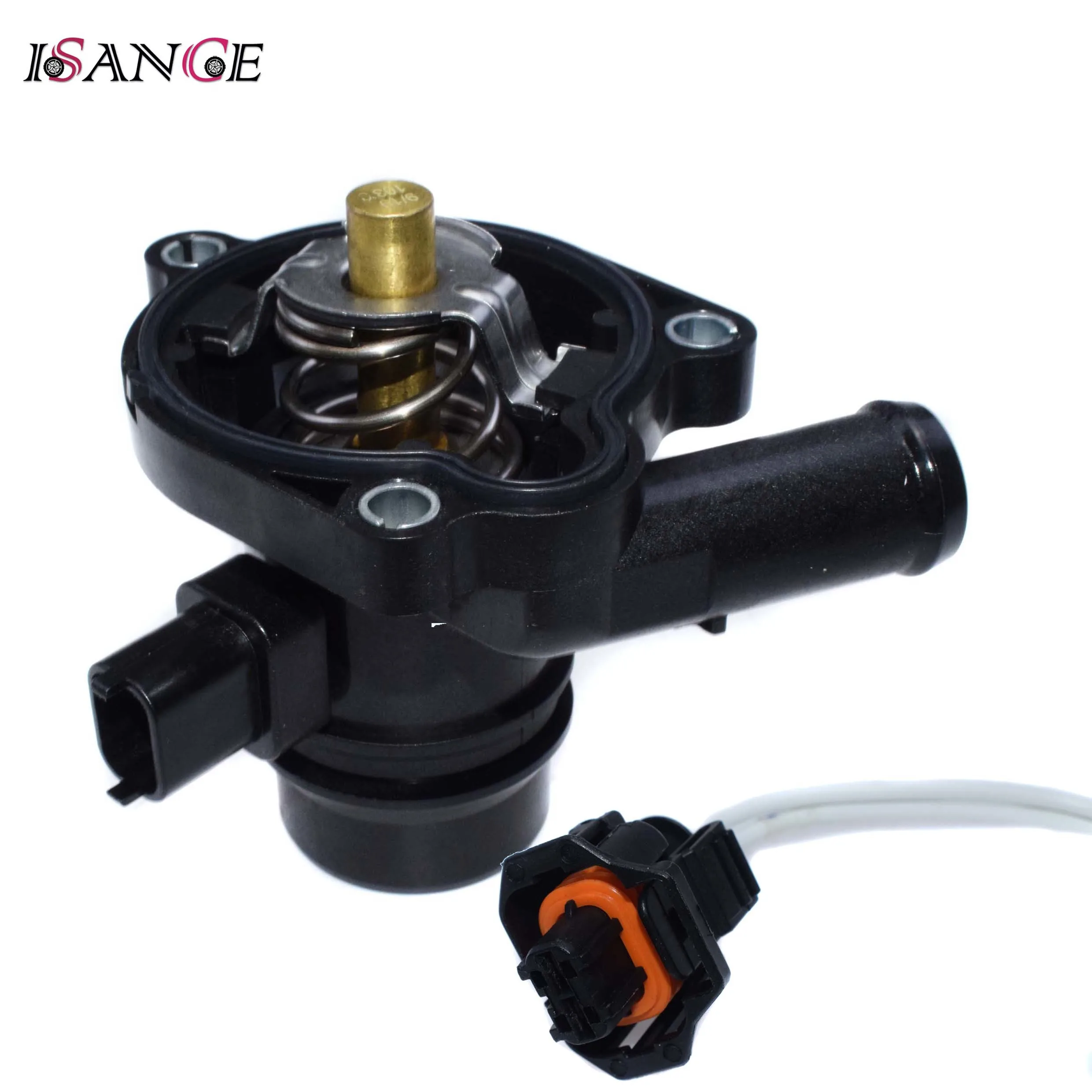 Coolant Thermostat Housing Water Outlet & Wiring Cable Connector Plug ...