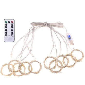 USB 3M LED Curtain Christmas Fairy String Lights with Remote Control ...