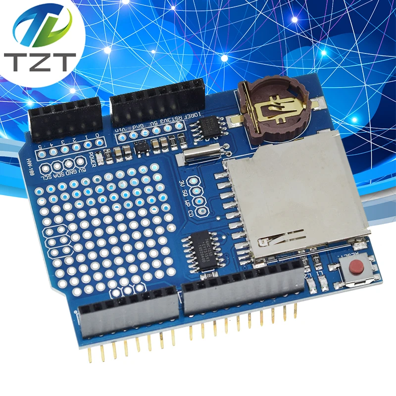 New Logging Recorder Data Logger Module Shield V1.0 for Arduino UNO SD Card Hot data acquisition ...