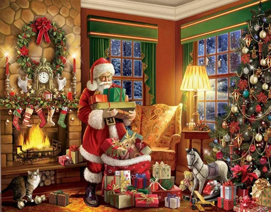 Festive Christmas paint by numbers kits