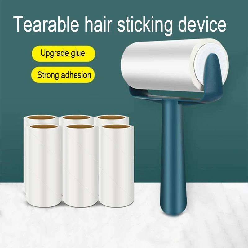 New Tearable Roll Paper Sticky Roller Dust Wiper Pet Hair Clothes ...