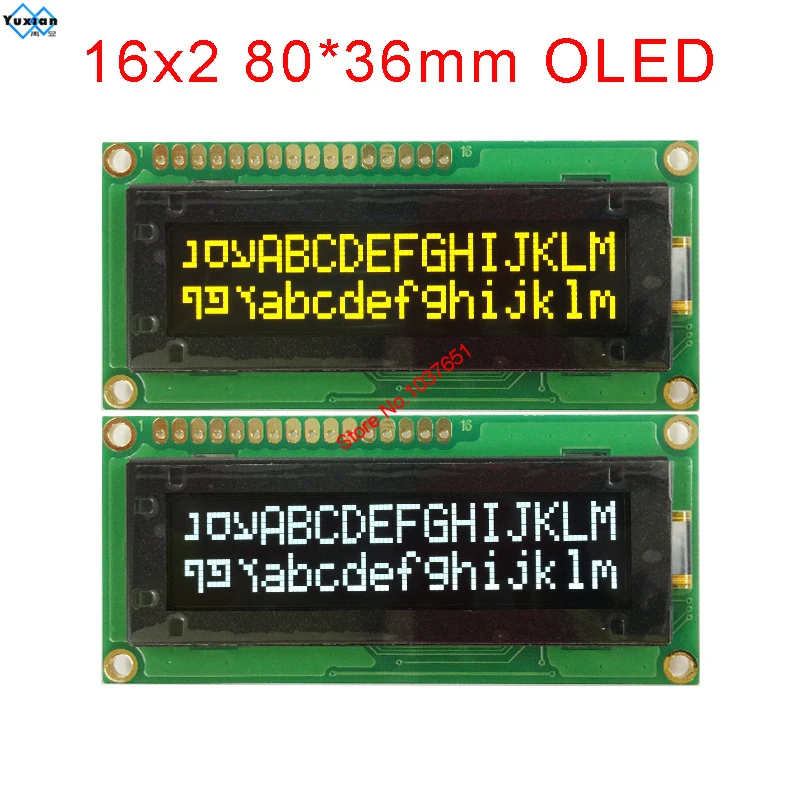 Oled 1602 16x2 Russian European Japanese English Font Spi Iic I2c 80 ...