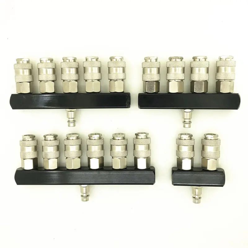 Multiway-Pneumatic-Quick-Connector-European-Sytle-Air-Fitting-1-4-NPT ...