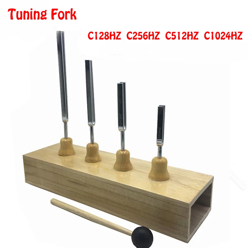 4pcs-Accurate-Frequency-128HZ-256hz-512hz-1024HZ-music-tuning-fork-set ...