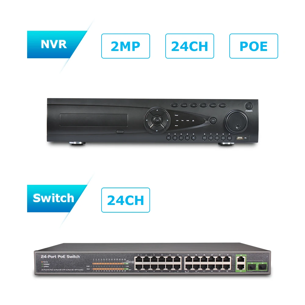 Special Offer Zoohi POE Camera System 1080P 24CH Outdoor CCTV Camera ...