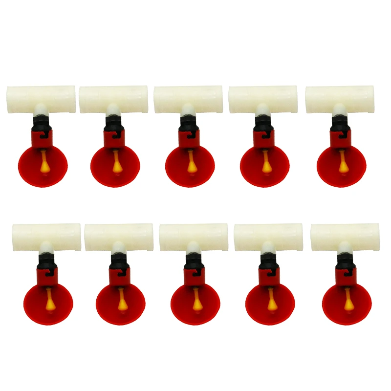 50 Pcs Automatic Quail Drinker Chicken Waterer Bowl Straight Pipe With ...