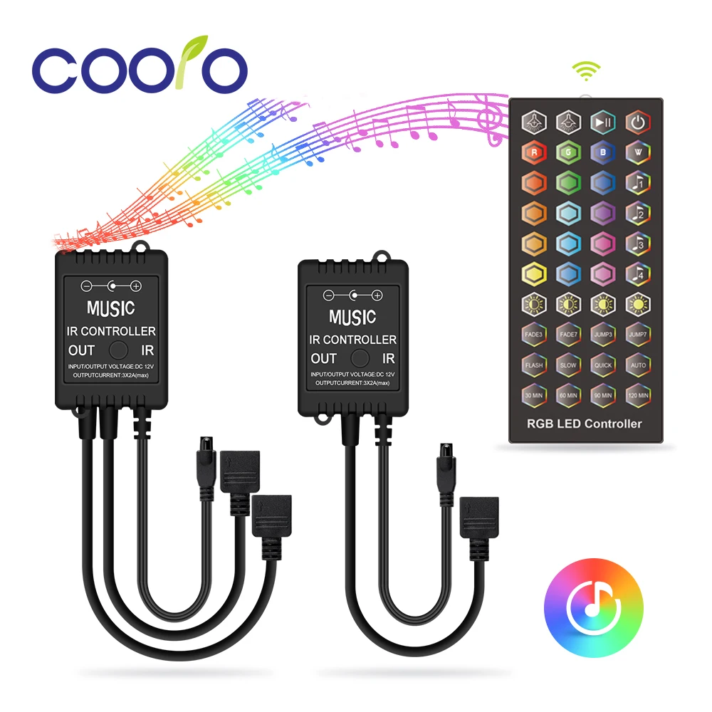 Rgb Led Controller Sound Sensor | Music Sound Sensor Controller | Music ...