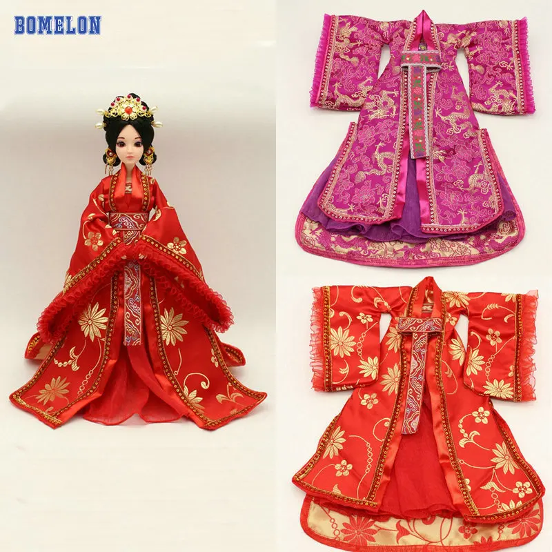 Handmade Chinese Ancient Costume HanFu Girl Dresses Doll Clothes for ...