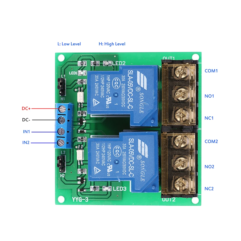2-Channel-Relay-Module-12V-5V-24V-Output-Capacity-Within-DC-30V-30A-or ...