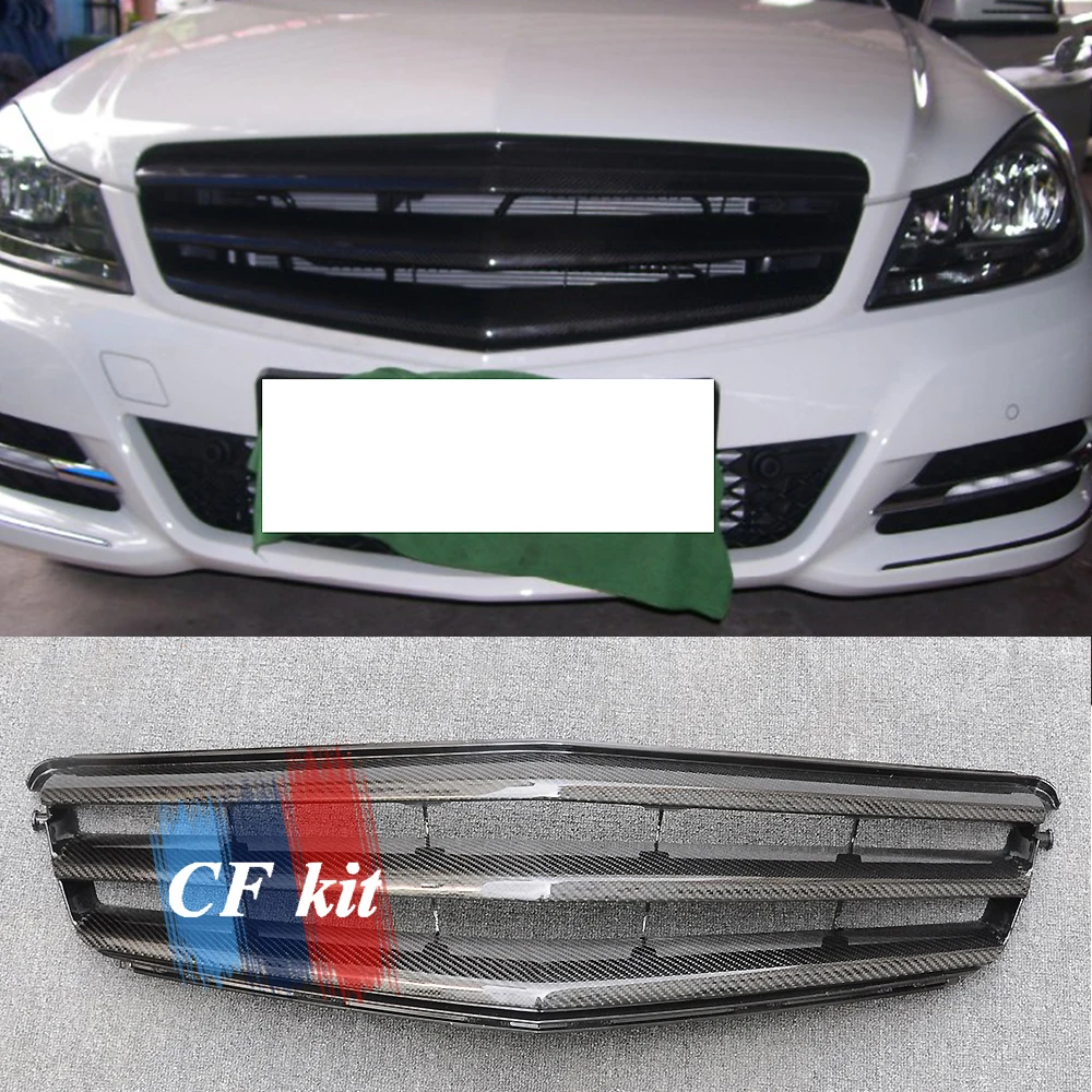 Cf Kit Real Carbon Fiber Front Upper Grille Grill Racing Grills For ...
