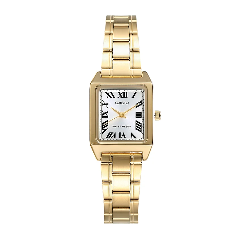 Montre Casio Watch Femme De Luxe Marque Analogique Cuir Cadran Carré ...