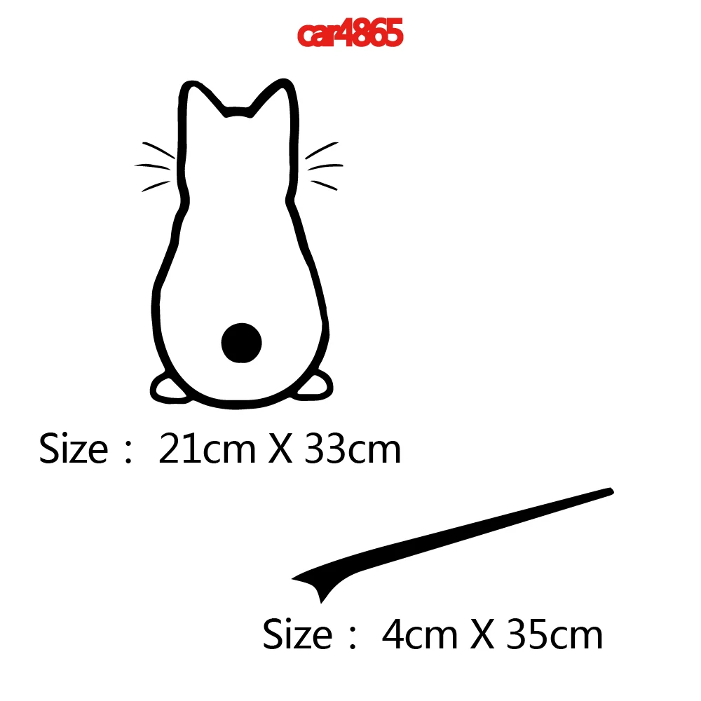 10 Styles Cartoon Character Cat Car Stickers Wrap Vinyl For car Door ...
