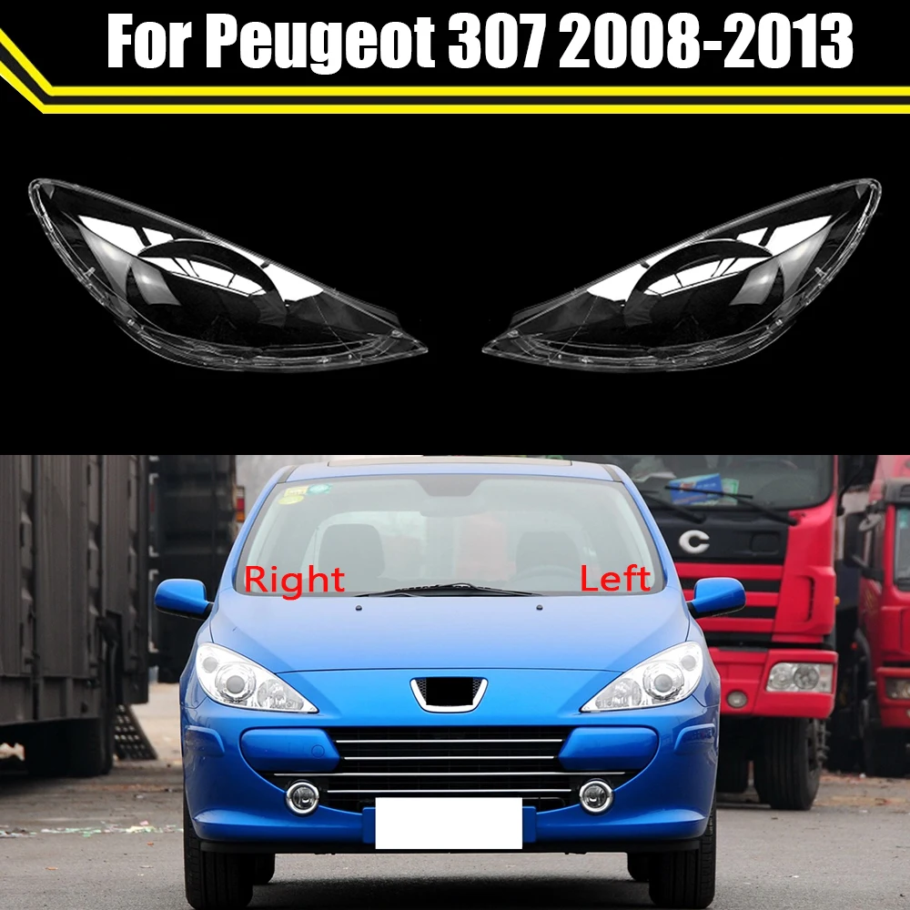 Front Car Headlight Cover For Peugeot 307 2008 ~2013 Auto Headlamp ...