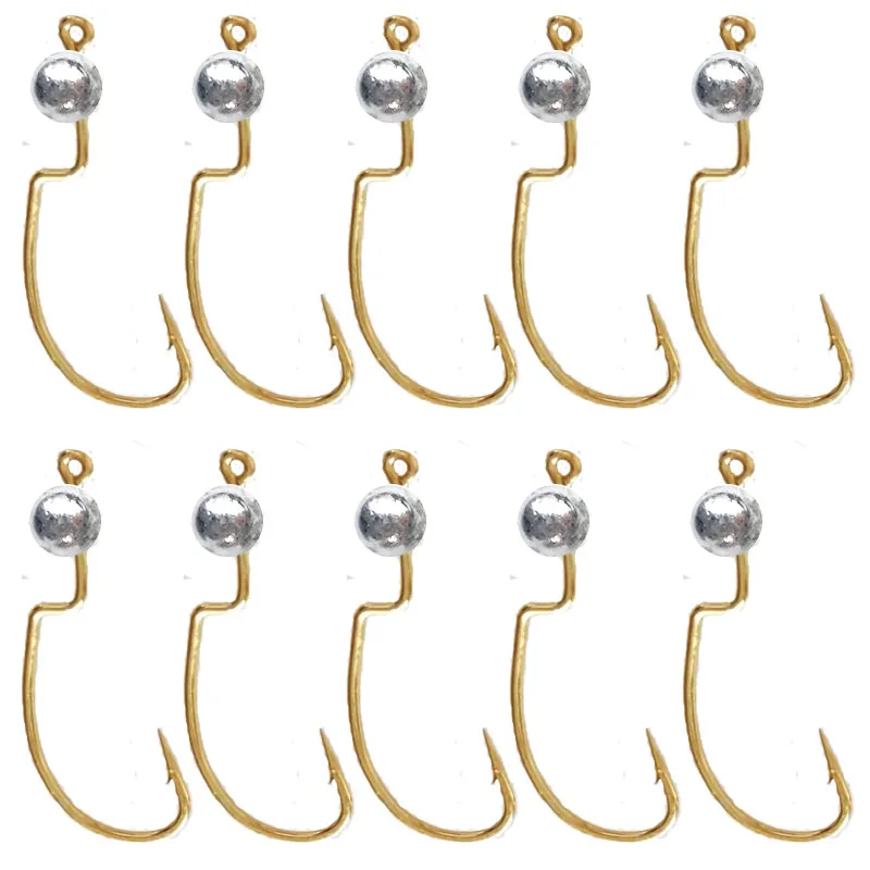 10pcs-lot-Wide-Crank-Offset-Fishing-Hook-Micro-Jig-Head-Fishhook-For ...