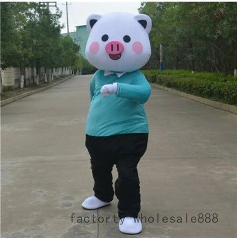 Adult Cosplay Pig Year Pig Mascot Costume Halloween Party Game Dress ...