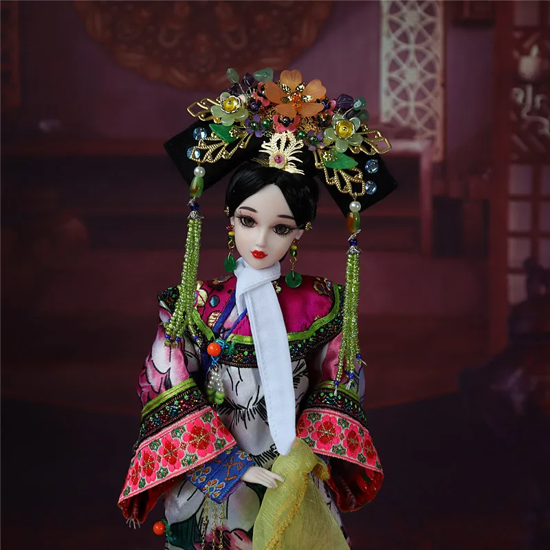 32cm Handmade Collectible Chinese Dolls Vintage Qing Dynasty Princess ...