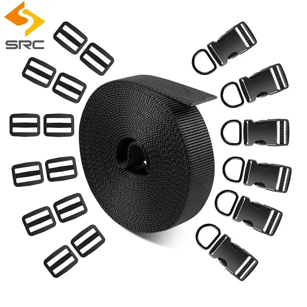 1 Inch High Strength Polyester Webbing (6yds) with Side Release Plastic ...