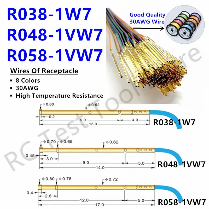 8-40-80-200PCS-Spring-Test-Probe-Receptacle-With-Wire-30AWG-R038-1W7 ...