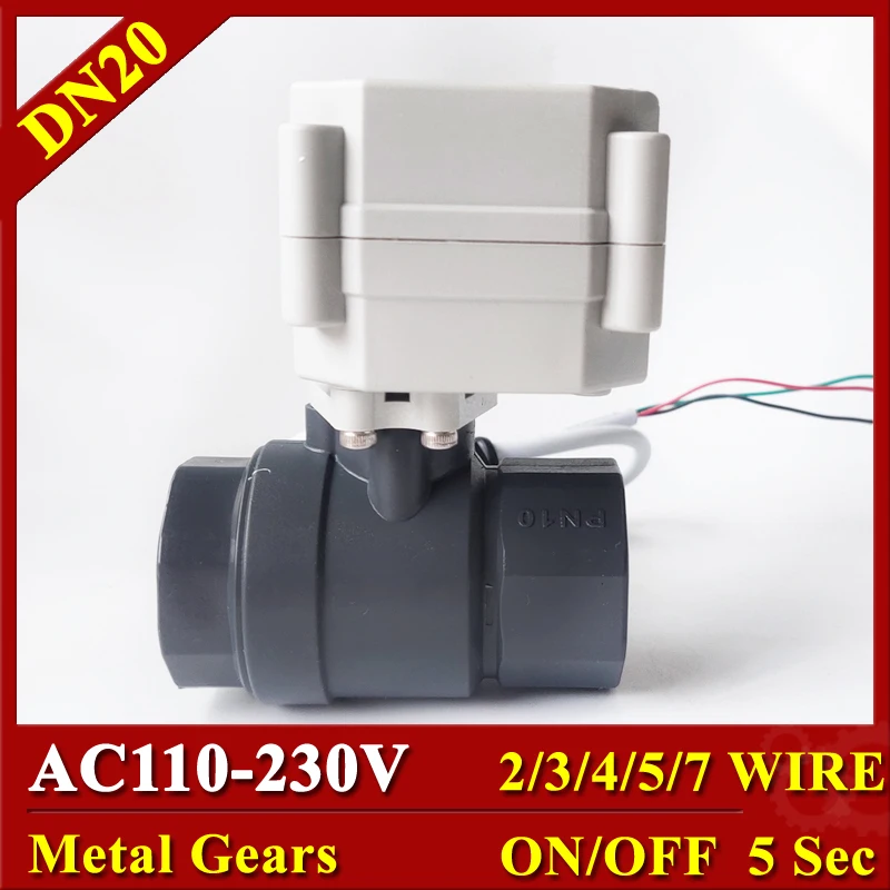 AC220V-PVC-Full-bore-Electric-water-valve-3-4-110V-to-230V-motorized ...