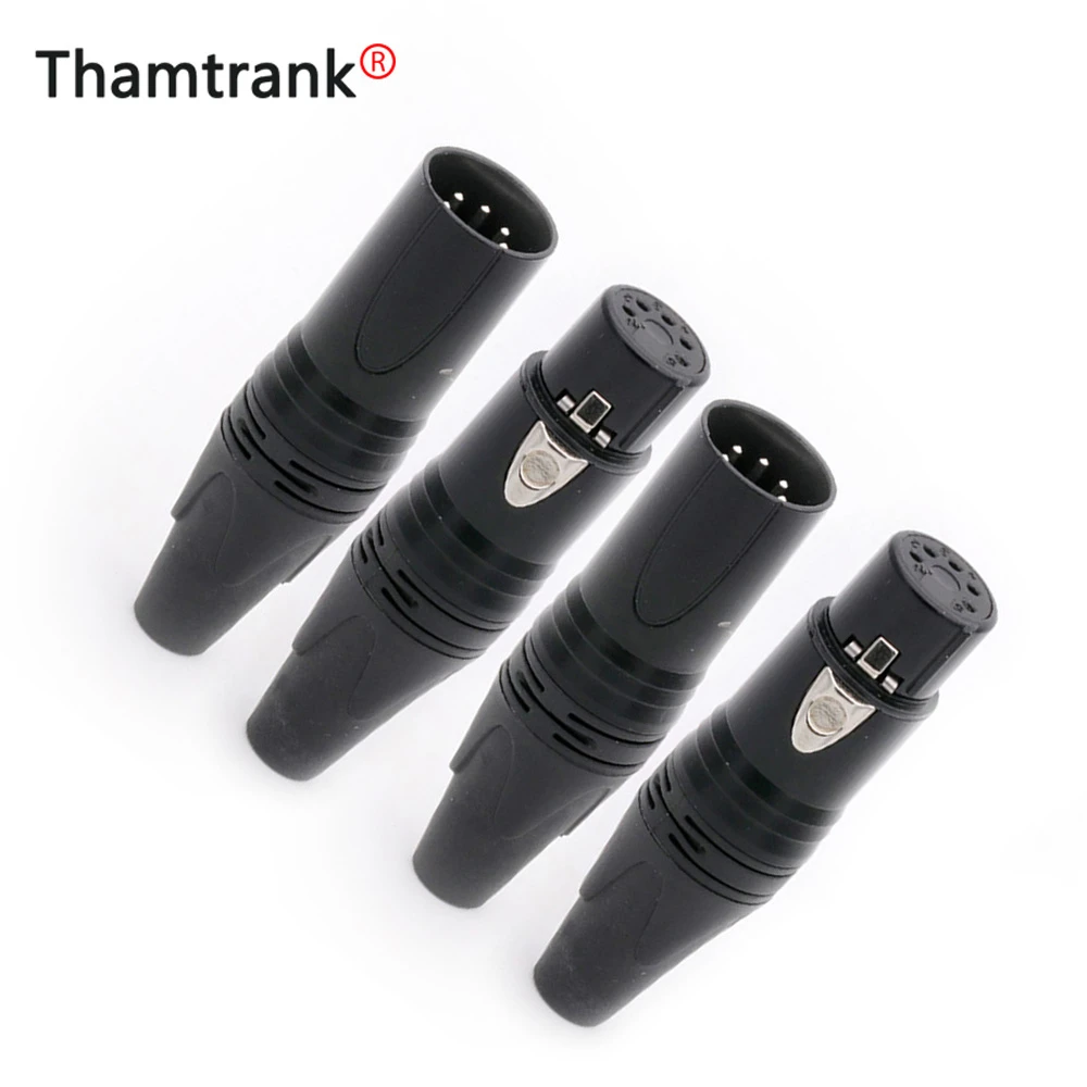 10pcs/lot 5 Pin XLR Male Plug Connector Nickel Plated 5 Pole XLR Plug ...